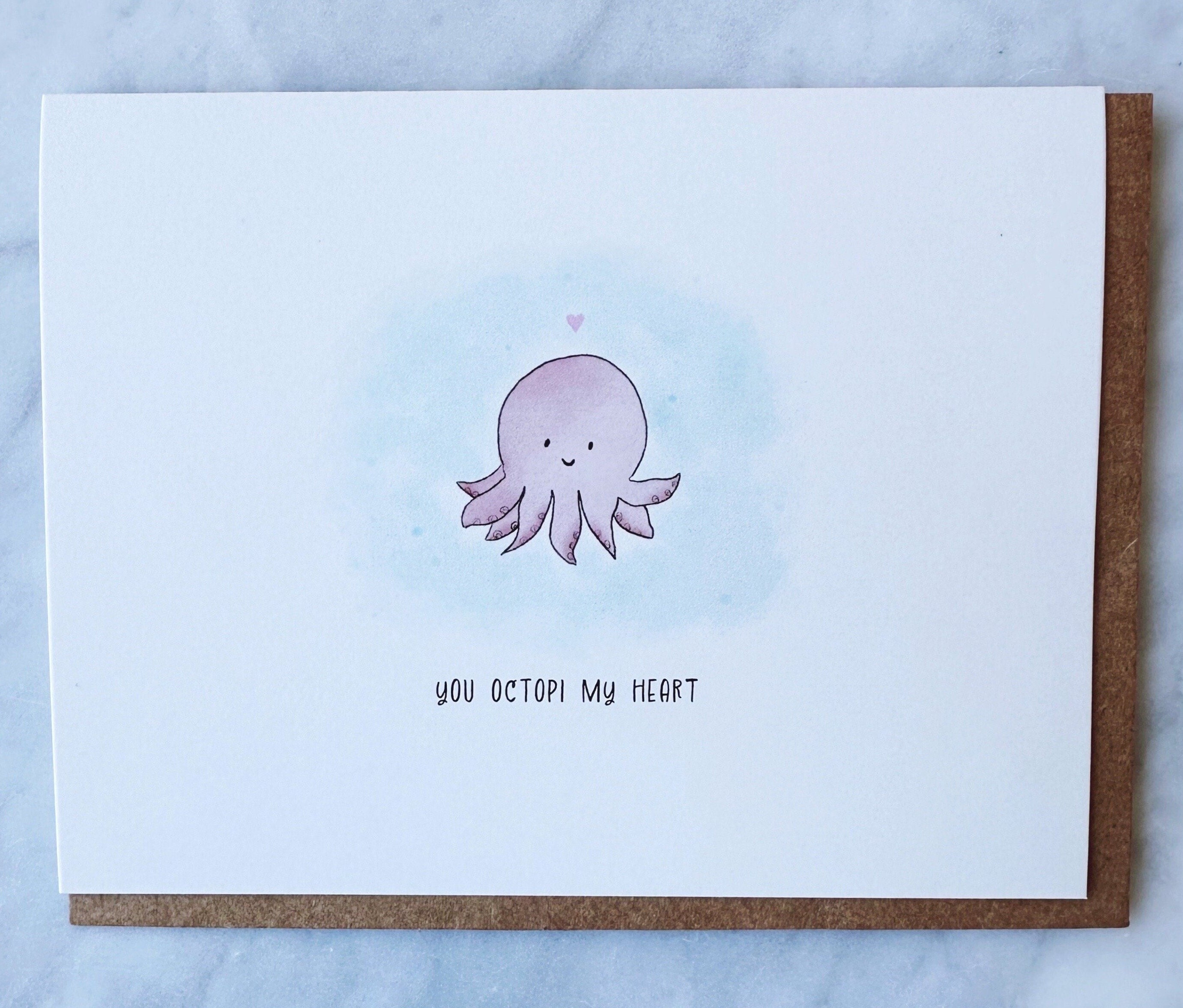 You Octopi My Heart. Cute Punny Greeting Card to Send Some Love - Etsy