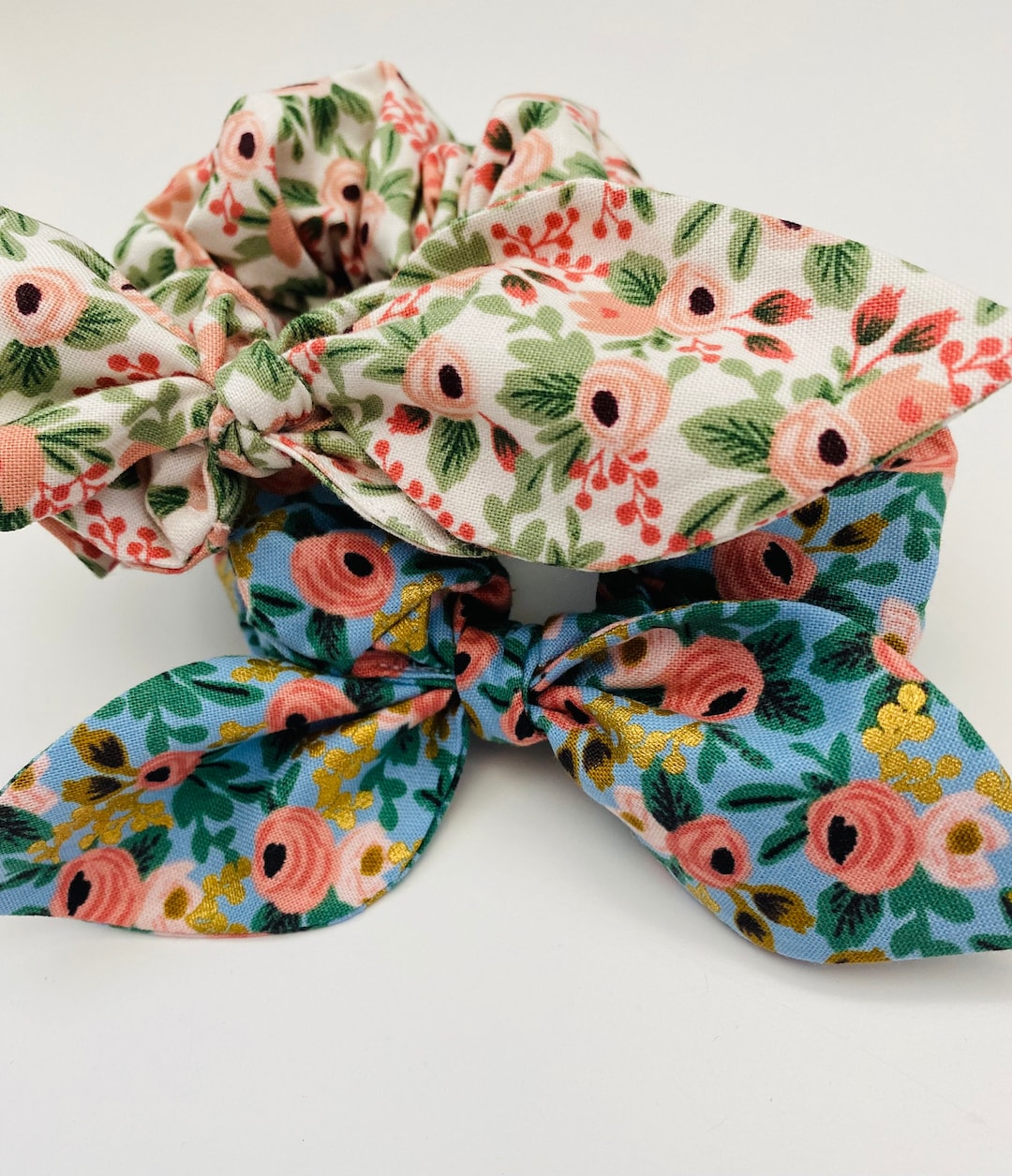 Rifle Paper Co. Fabric Scrunchie Bows Scrunchies With Knotted Bow Pink ...