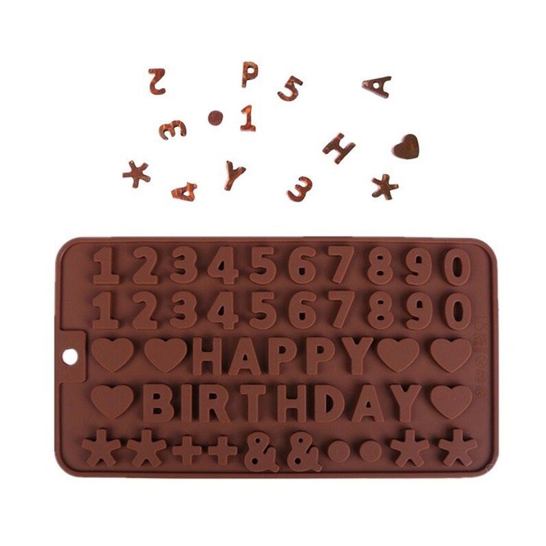 Happy Birthday & Numbers Silicone DIY Mold to make Chocolate | Etsy