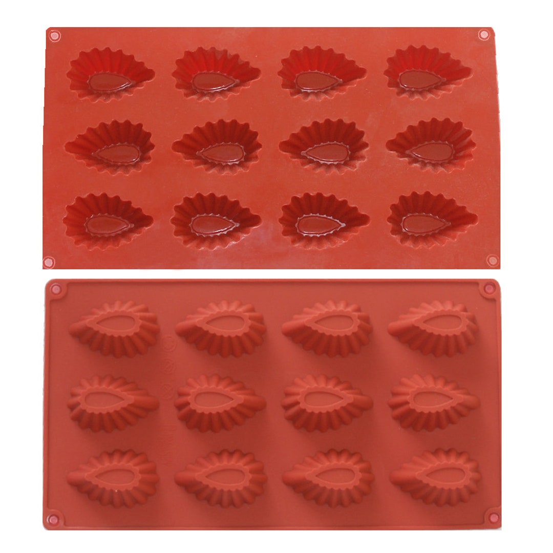 FLUTED Silicone Mold Almond Shape 12 Cavity Candy Mold OVEN SAFE - Etsy