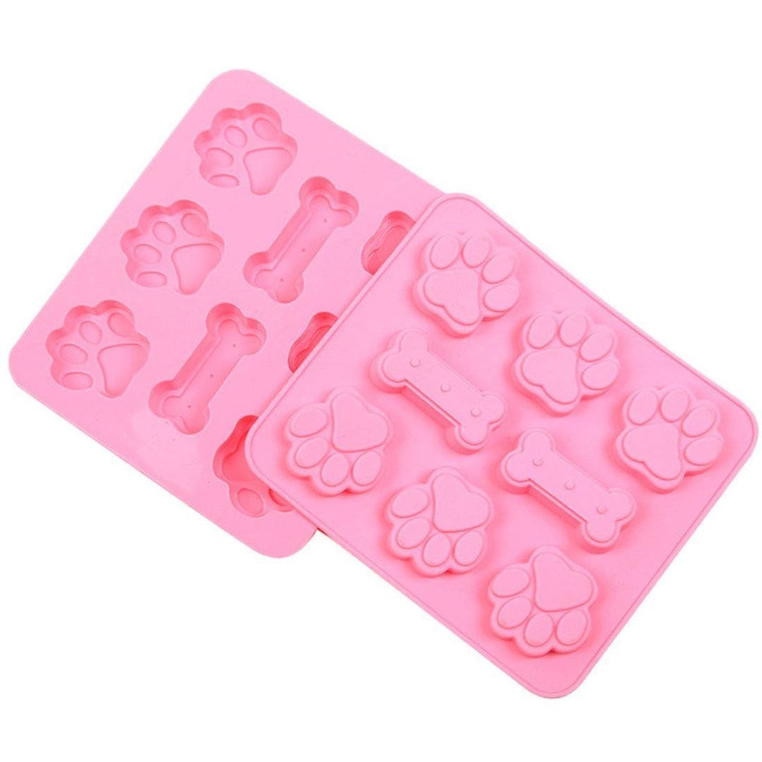 Bone and Paw Shape Silicone Mold Perfect for Homemade Dog Treats DIY to ...