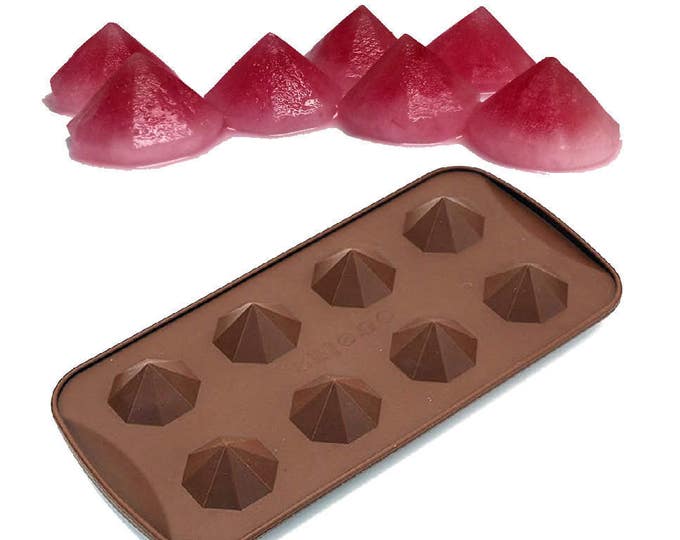 Gem Diamond Silicone Mold Chocolate Ice Cube Tray Muffin Molds - Etsy