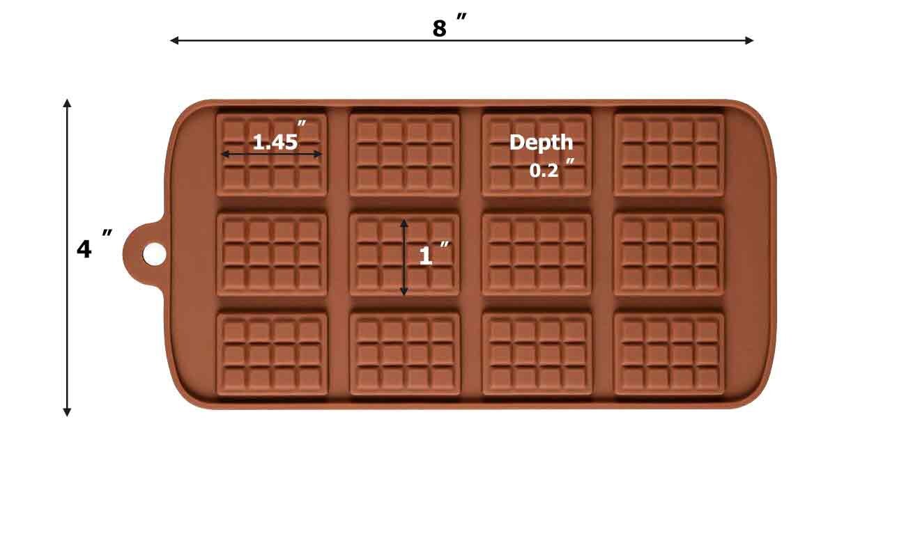 Thin Mini Rectangle Waffle Silicone DIY Fondant Mold to Make - Etsy