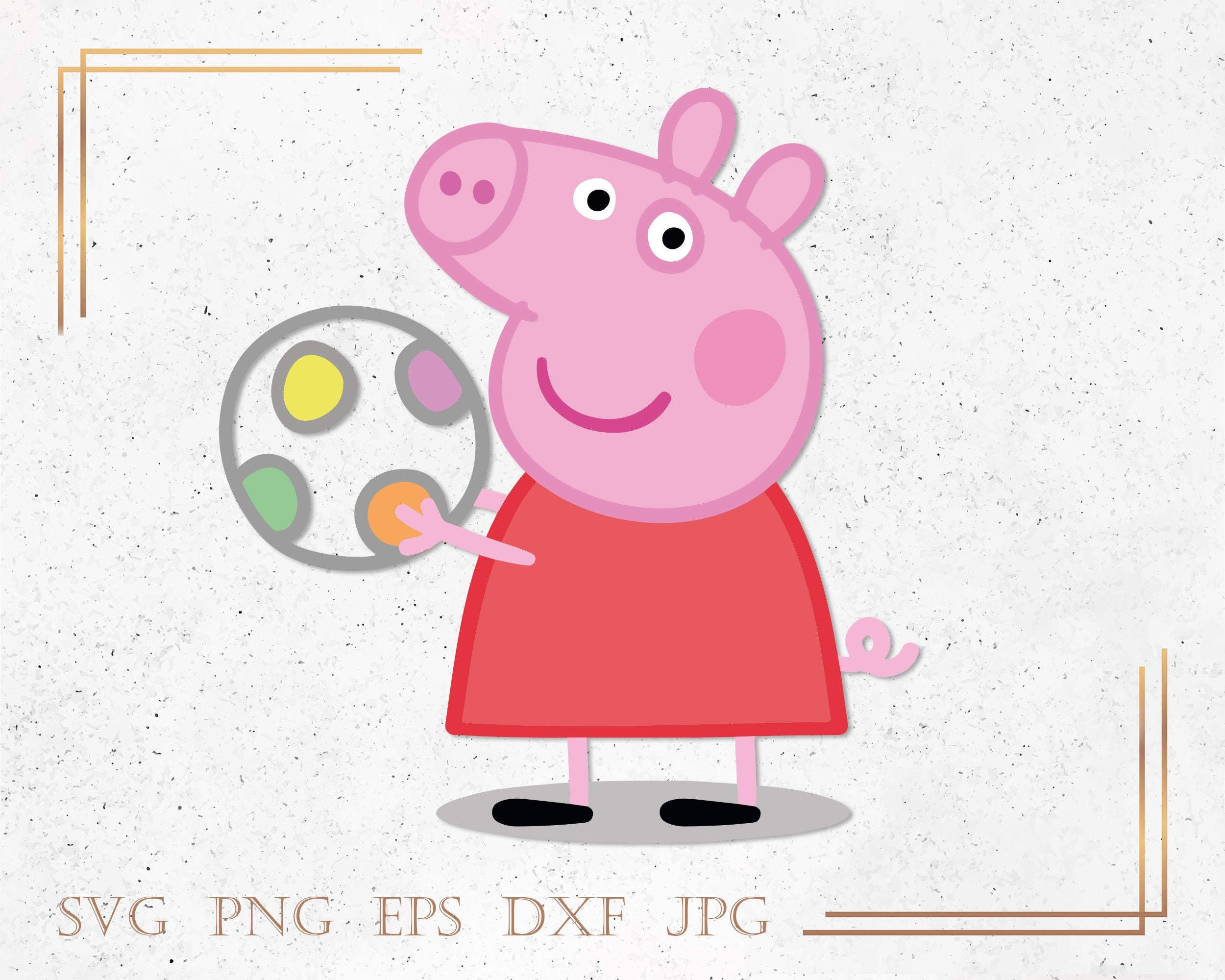 Peppa Pig Svg Pig Svg Peppa Svg Playing Peppa Svg Peppa Pig | Etsy