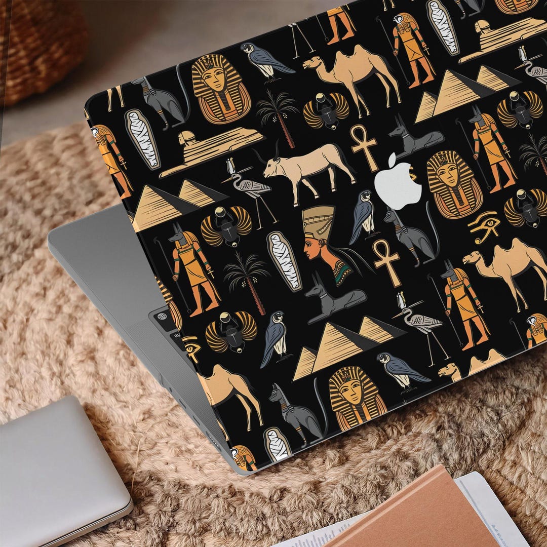 Egyptian Pharaohs and Pyramids MacBook Case Hieroglyphic Design for ...