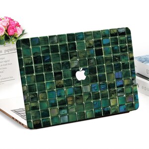 Green MacBook Case With Unique Mosaic Design Laptop Protector for Apple ...
