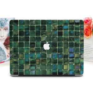 Green MacBook Case With Unique Mosaic Design Laptop Protector for Apple ...