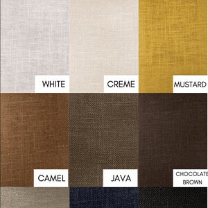 Linen Sample, Linen Color Swatch, Custom Linen Curtains Color Selection ...
