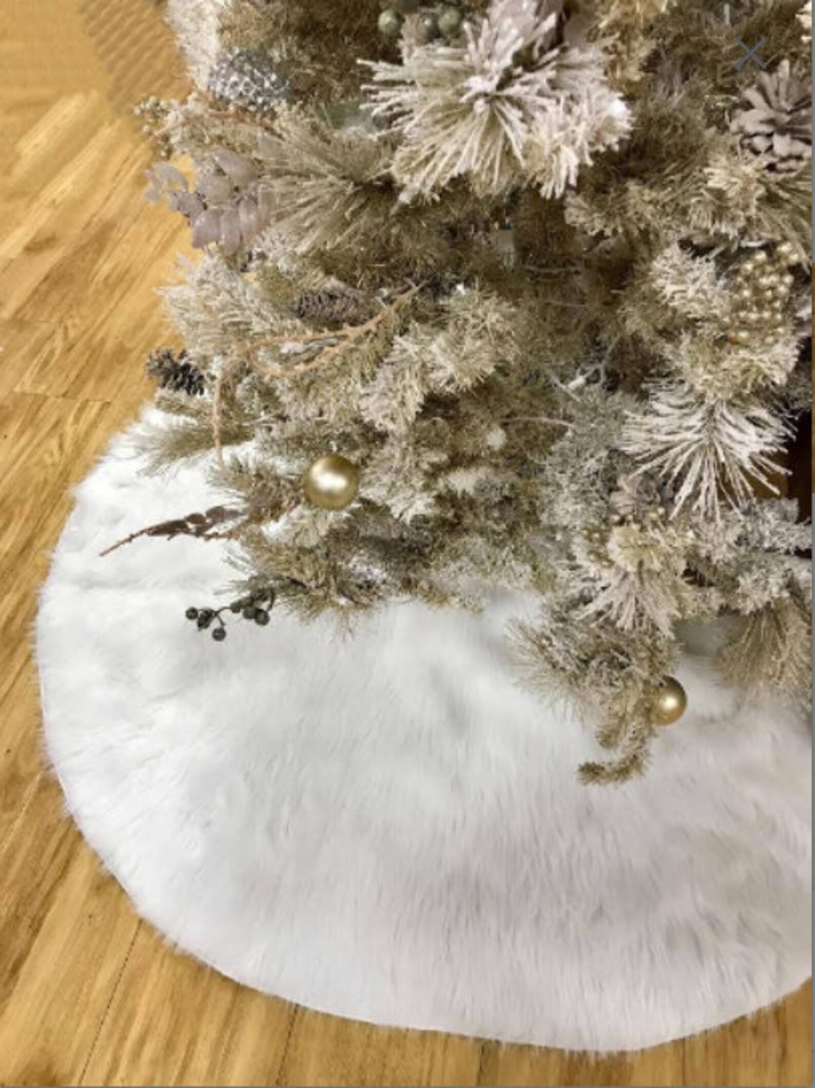 Christmas Tree Skirt White Faux Fur Tree Skirt Fur Tree - Etsy