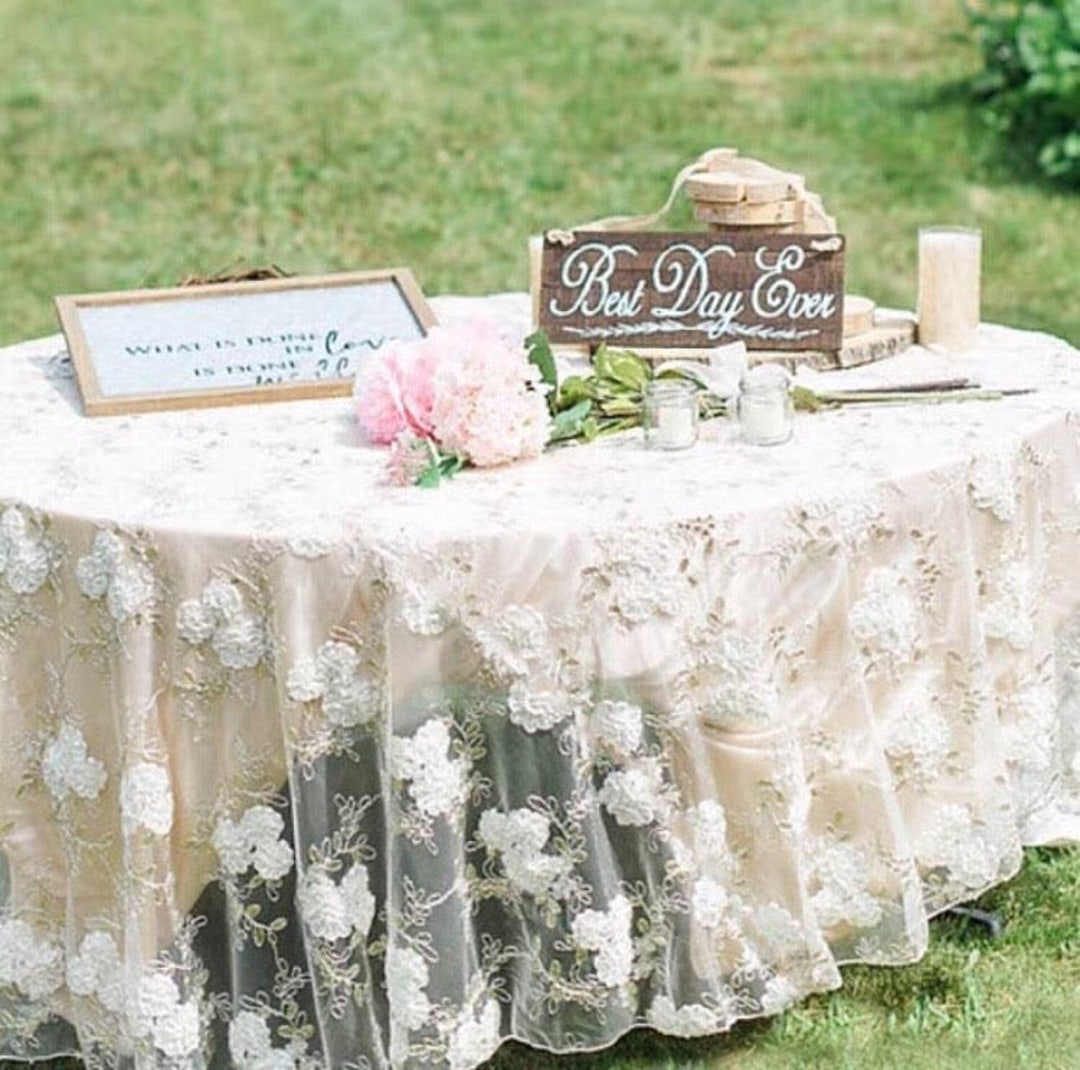 Lace Table Overlay Table Overlay Wedding Tablecloth table Cloth Tablecloth Table Runner Lace Tablecloth Gold Table Overlay White Etsy
