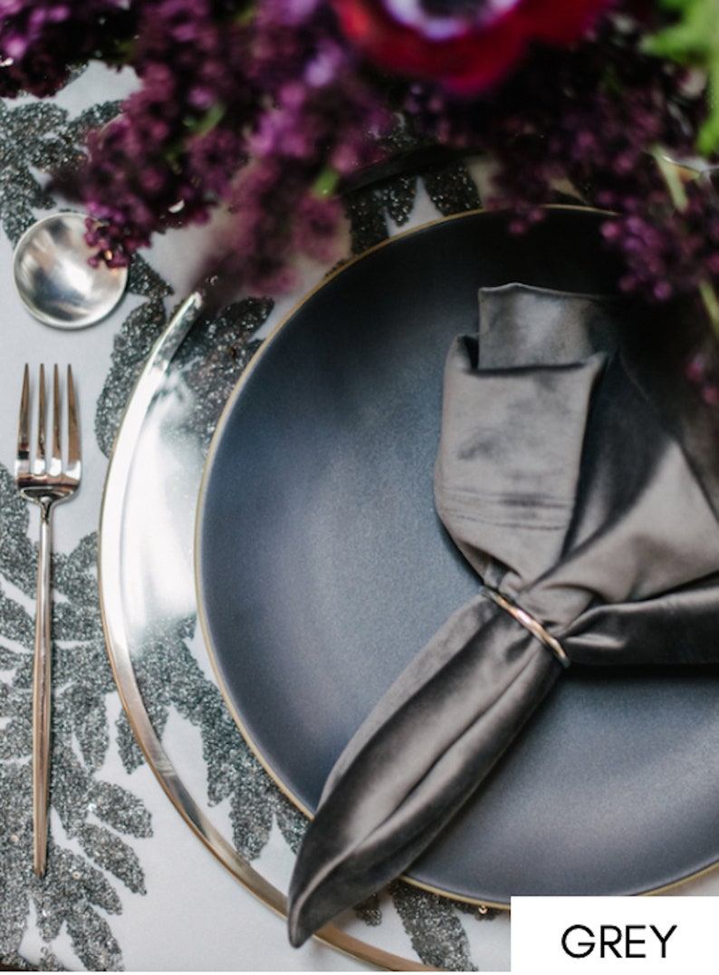 Velvet Napkins Table Setting 20x20 Napkins Wedding Table - Etsy