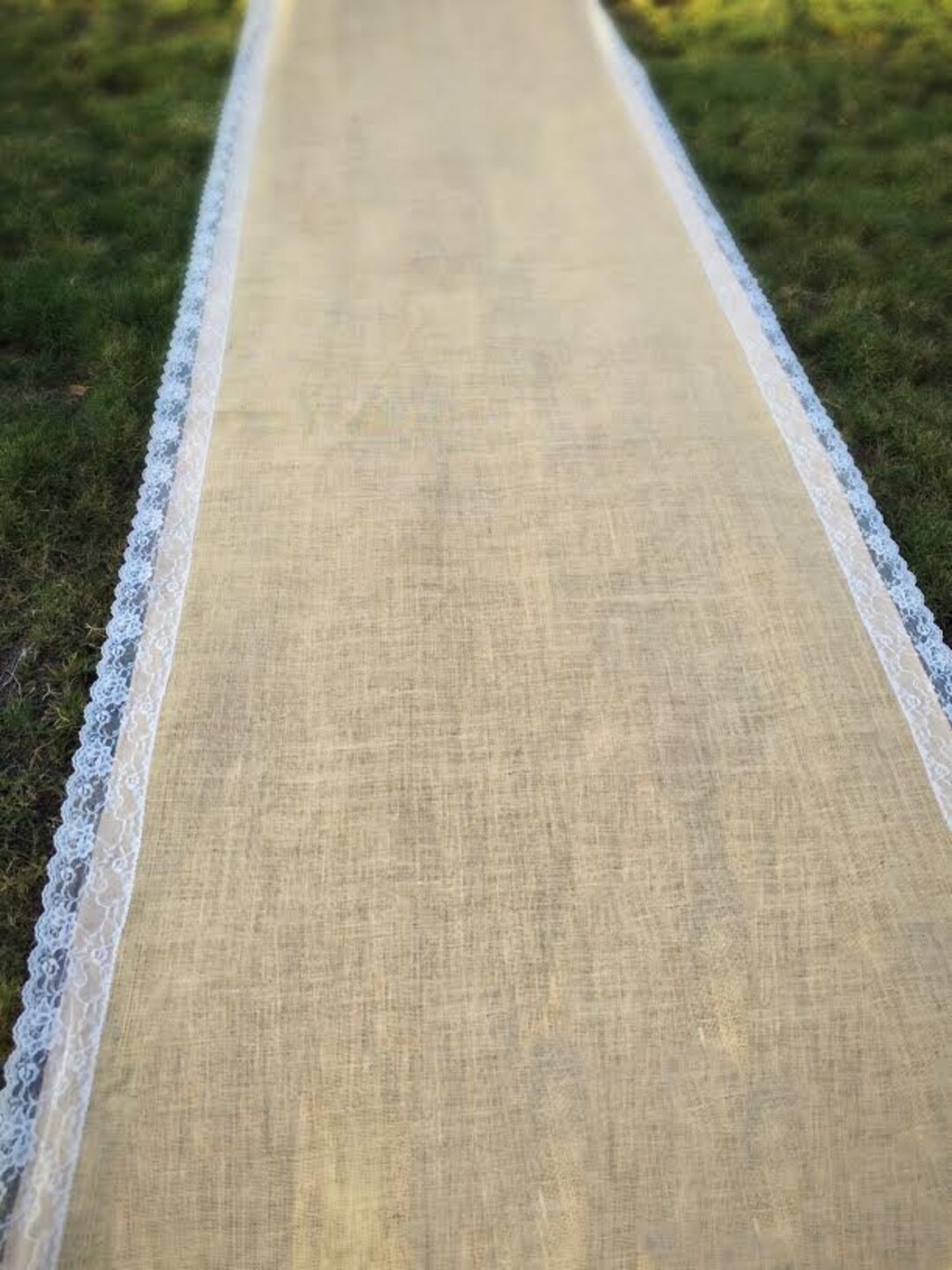 Burlap Lace Aisle Runner, Wedding Decor, Burlap Aisle Runners, Wedding ...