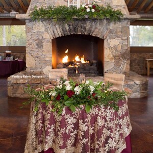Gold Lace Tablecloth, Gold Table Overlay, Lace Table Overlay, Table ...