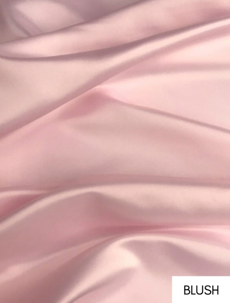 Matte Satin Fabric By The Yard Dull Satin Yardage Wedding Etsy