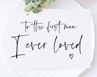 Father of the Bride Card Thank You Dad First Man I Ever - Etsy