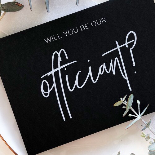 Wedding Officiant Request Card Will You Marry Us Wedding - Etsy