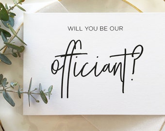Wedding Officiant Request Card Will You Marry Us Wedding | Etsy