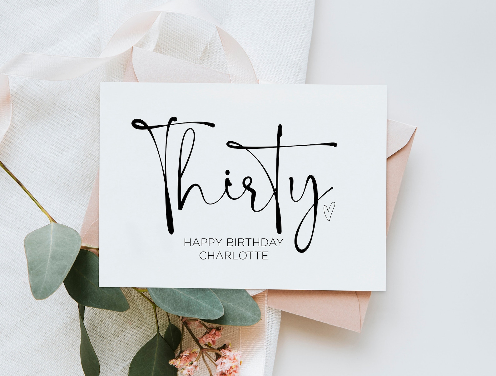 Personalized 30th Birthday Card, Thirtieth Bday, for Girl Boy Happy ...