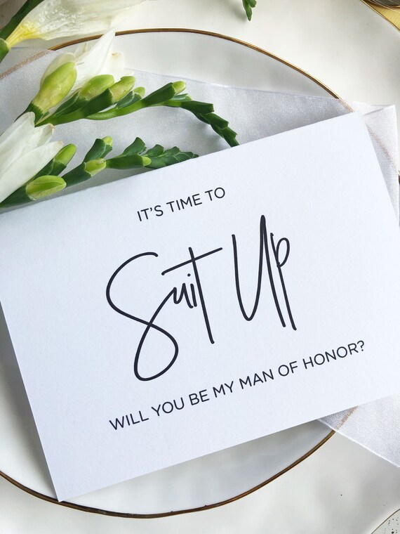 Man of Honor Card Best Man Card Bestman Card Will You Be My | Etsy