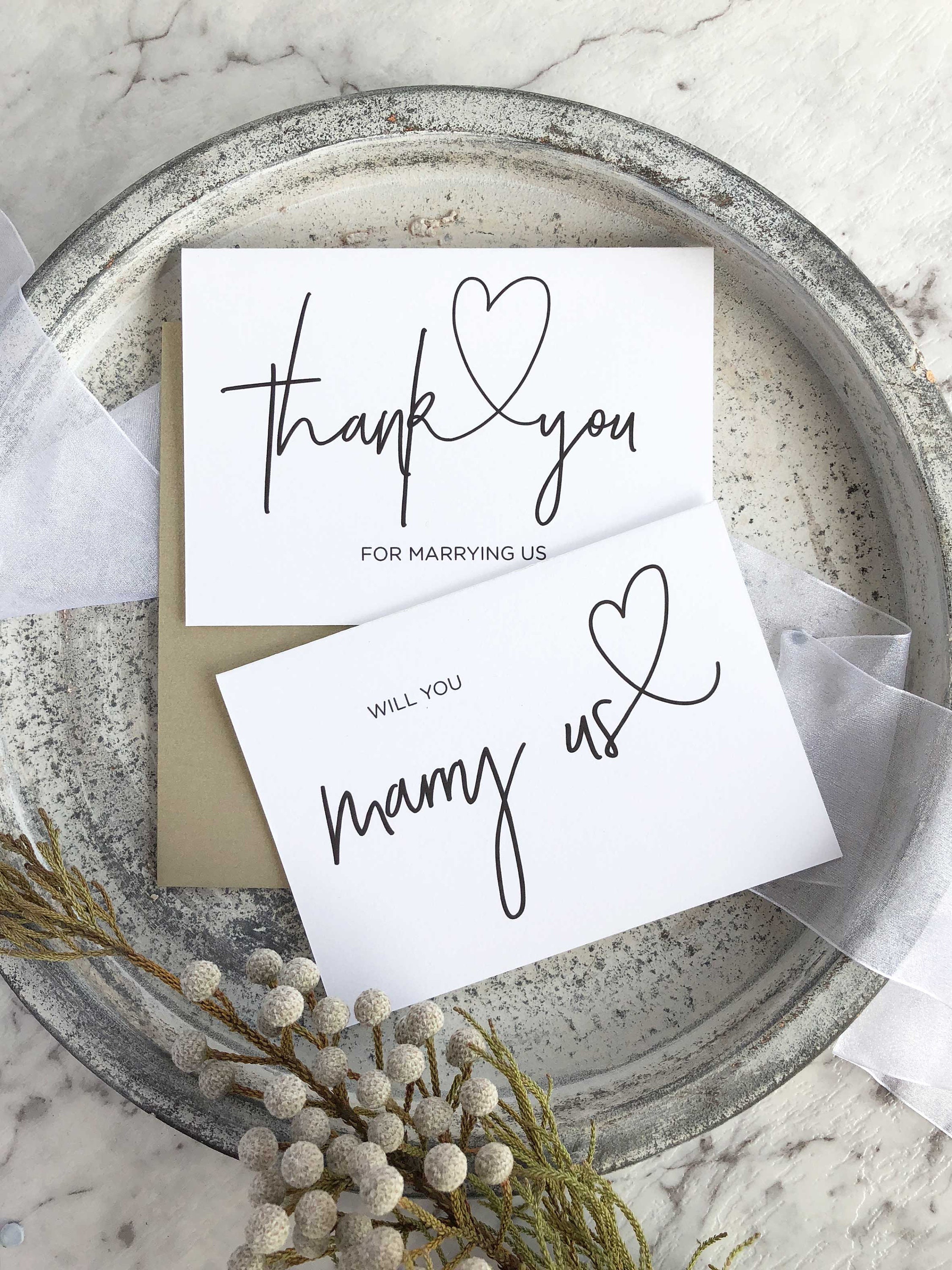 Wedding Officiant Request Card Will You Marry Us Wedding | Etsy