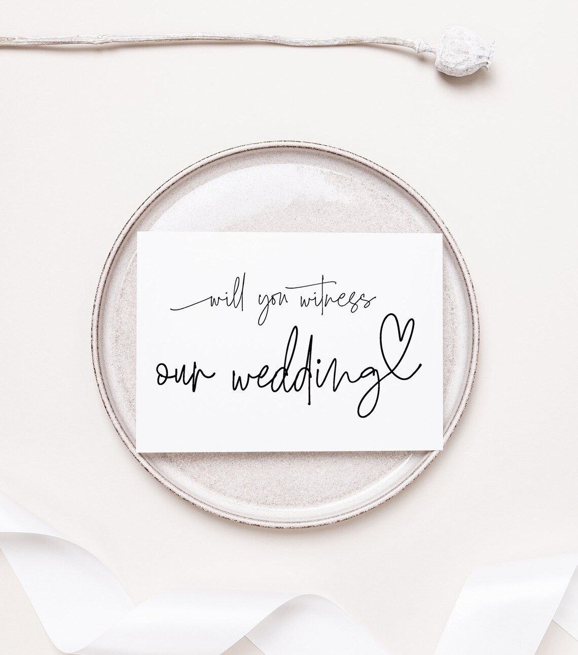 Will You Witness Our Wedding Day Card, Bridal Party Wedding Thank You ...