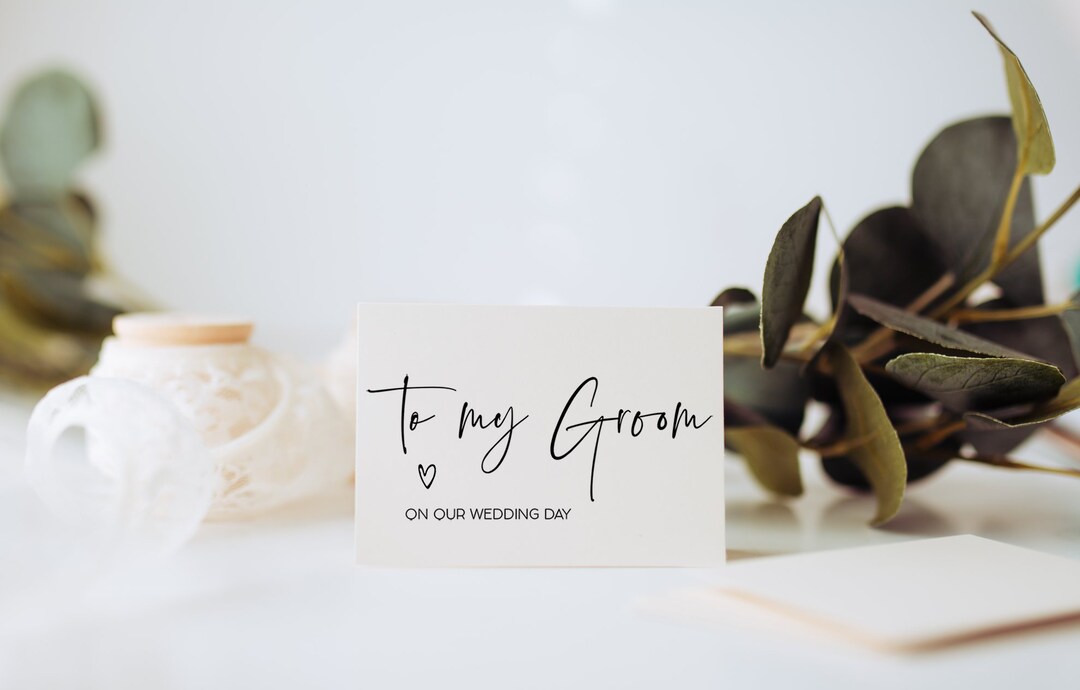 To My Groom Wedding Card, From Bride to Groom Card, Husband on Wedding ...
