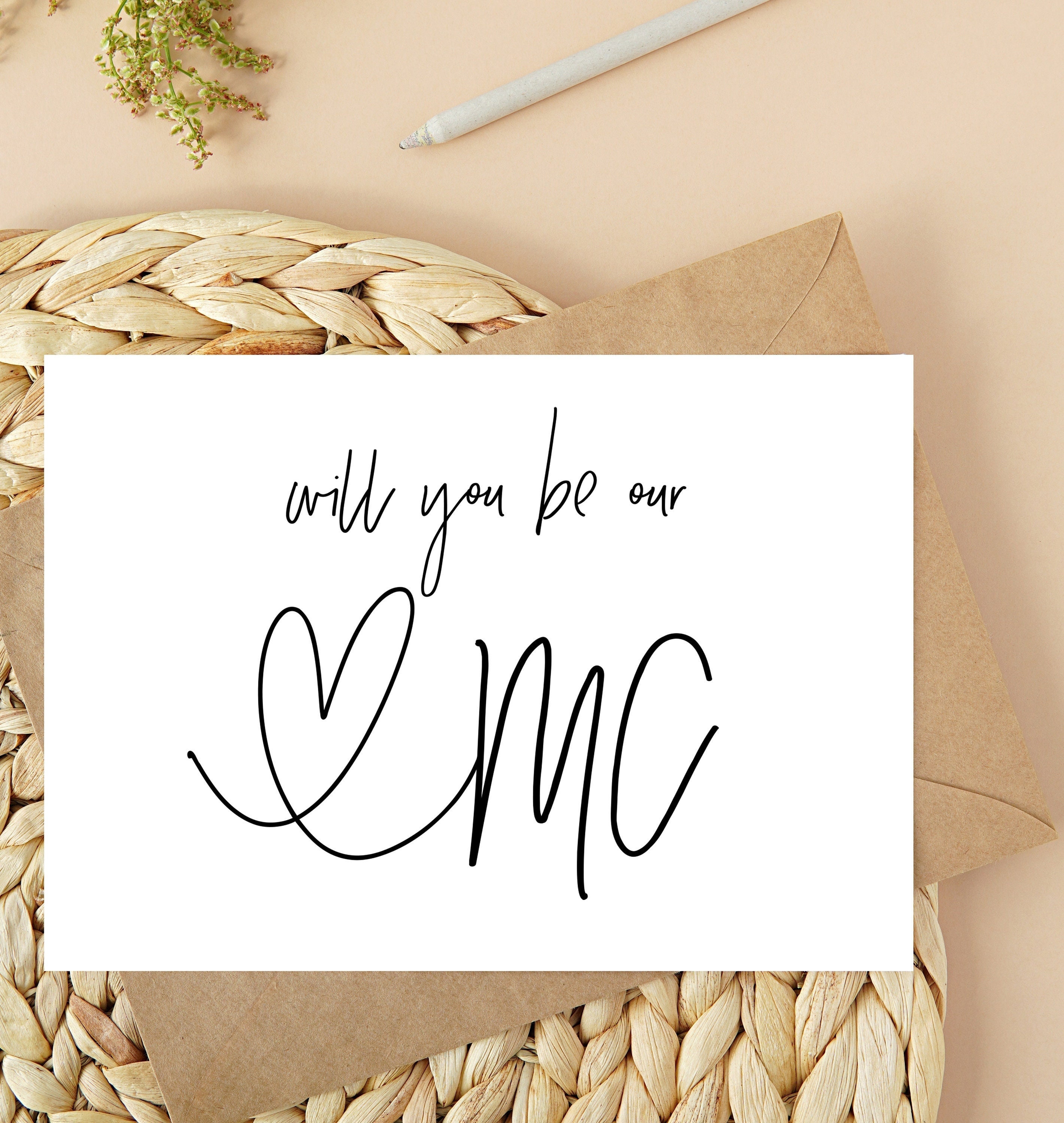 Will You MC at Our Wedding Card, Master of Ceremonies Card, Wedding MC ...