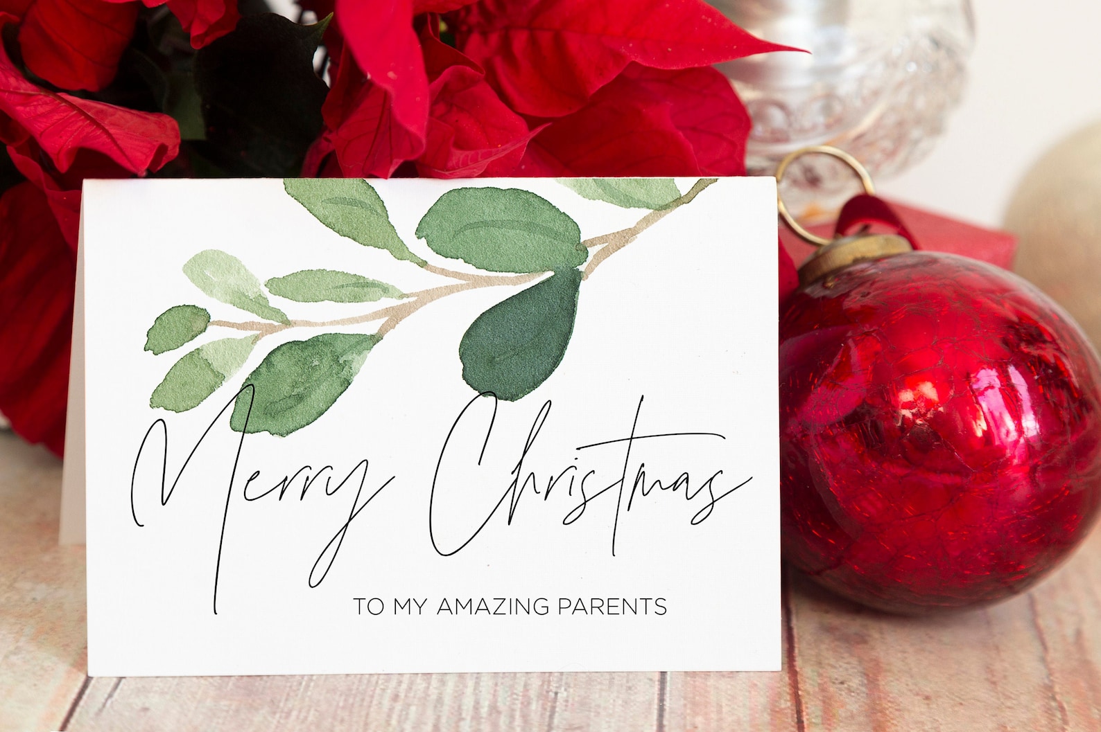Christmas Holiday Cards for Parents to My Mom and Dad Seasons - Etsy