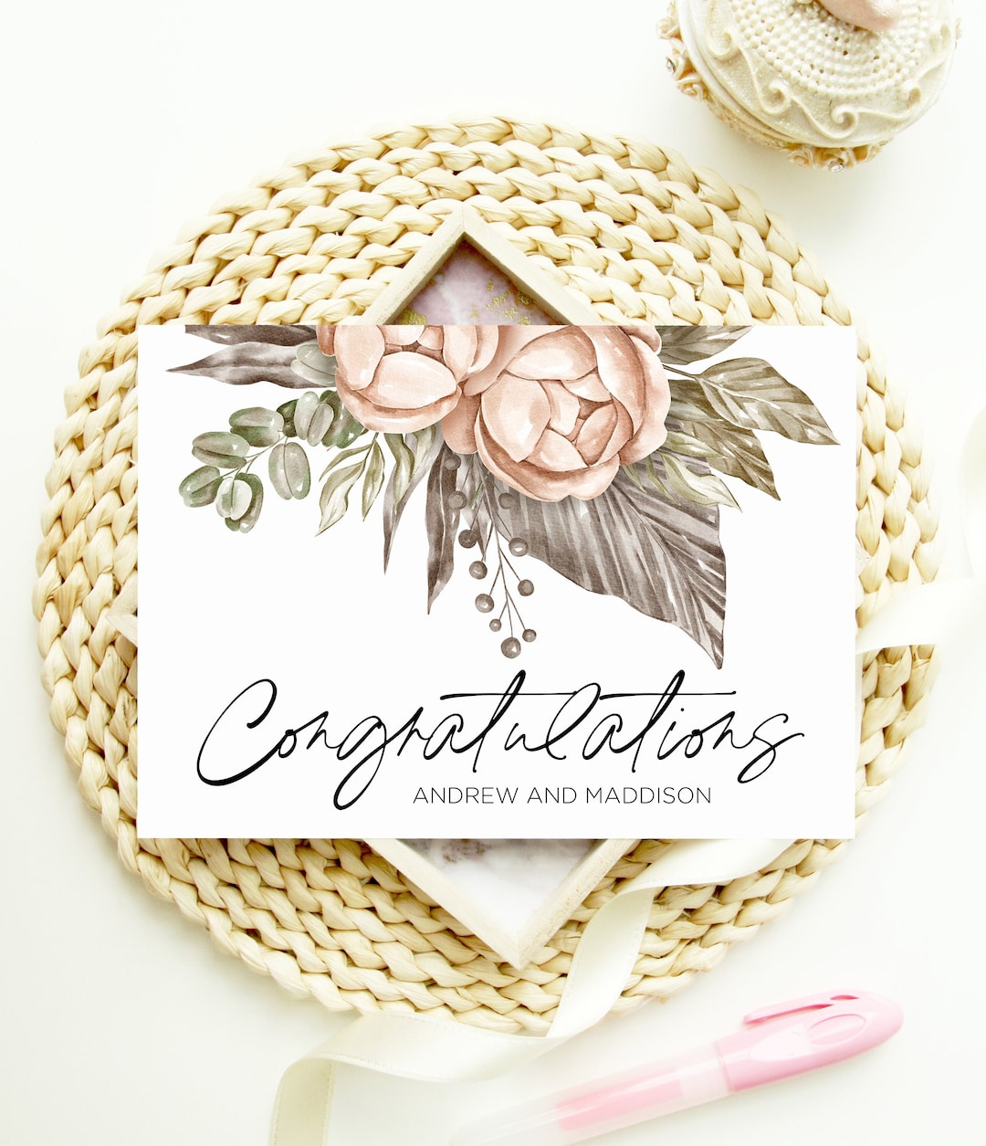 Custom Congratulations to the New MR & MRS Wedding Card, Bride and ...