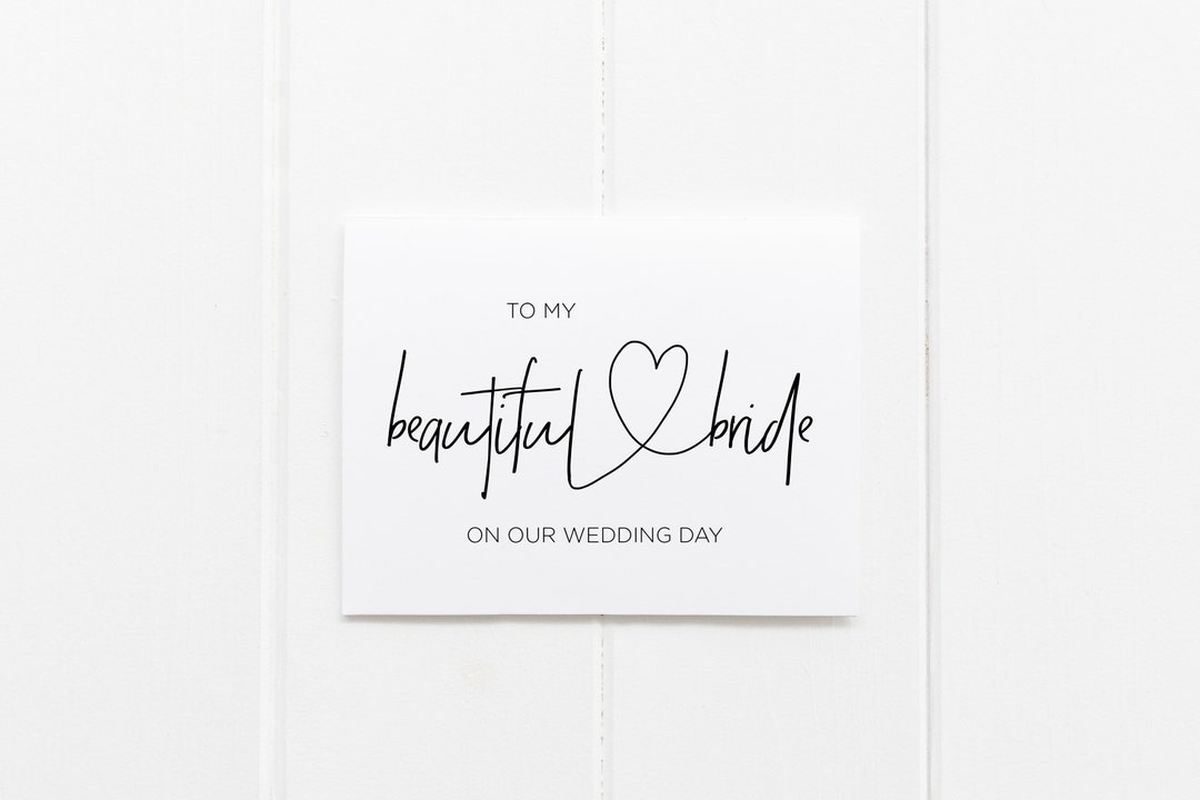 To My Beautiful Bride on Our Wedding Day, Simple Wedding, Beautiful ...