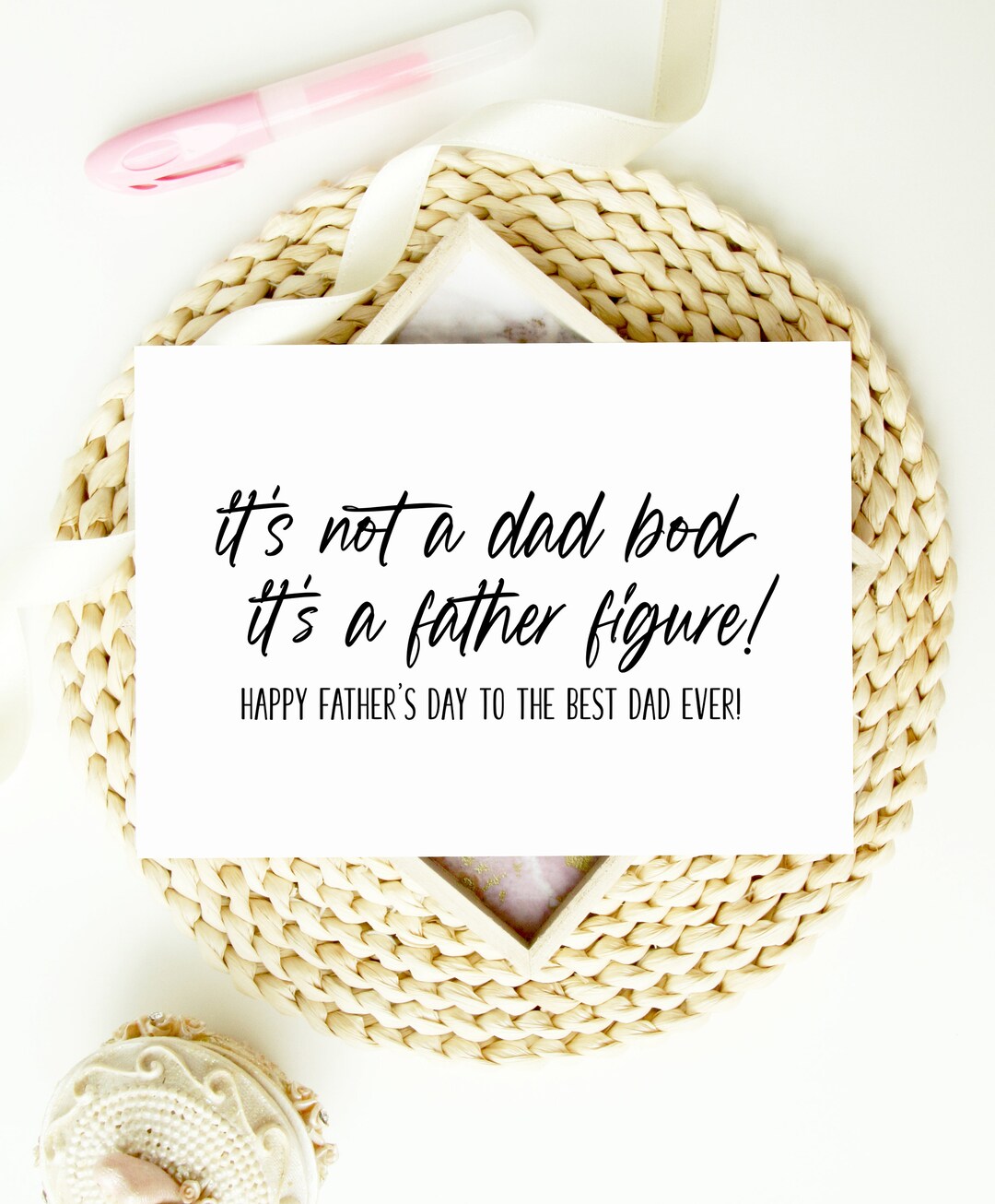 Funny Happy Fathers Day Best Dad Bod Card, to Dad From Family, Cute ...