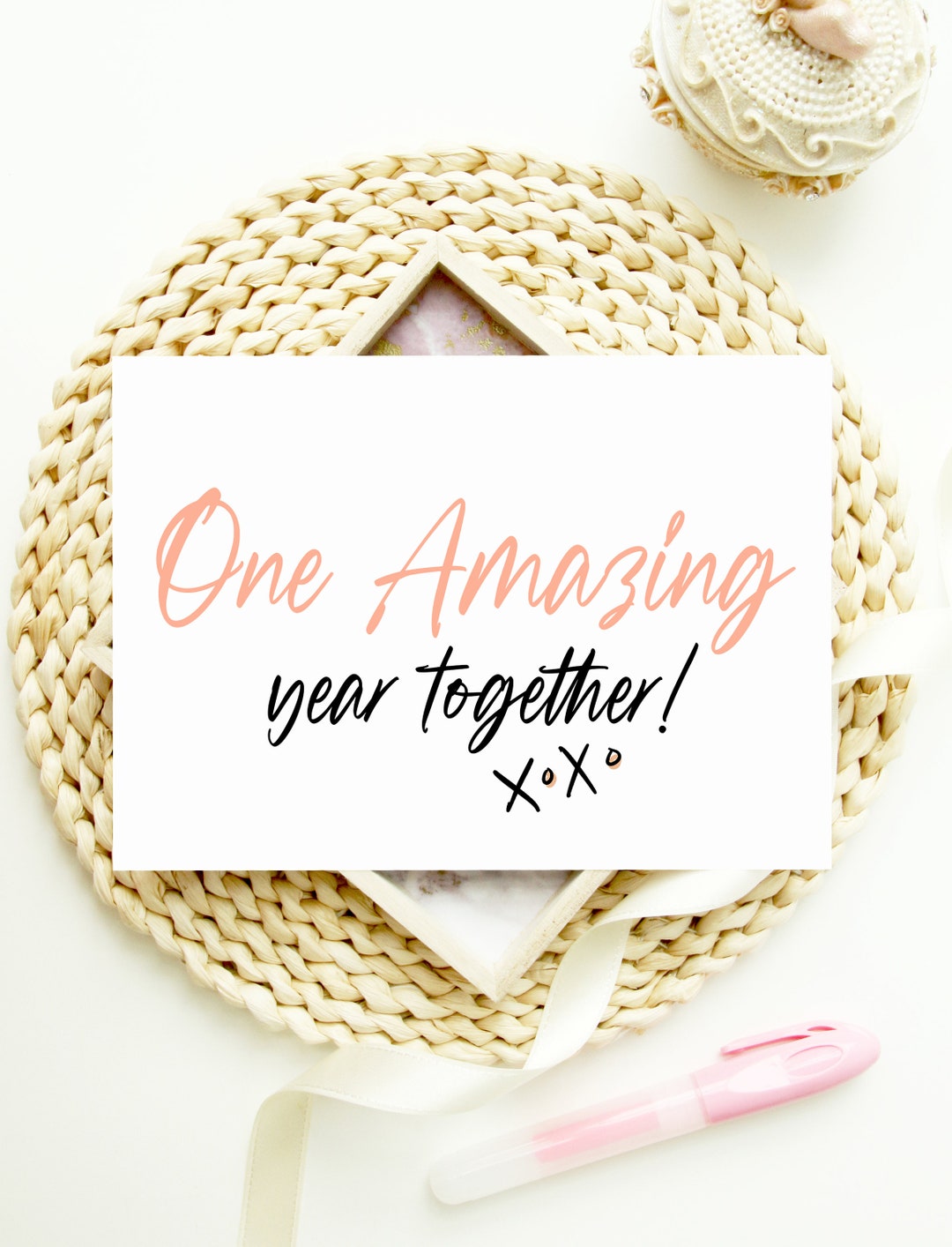 One Amazing Year Together, First Anniversary Card, 1st Anniversary Gift ...