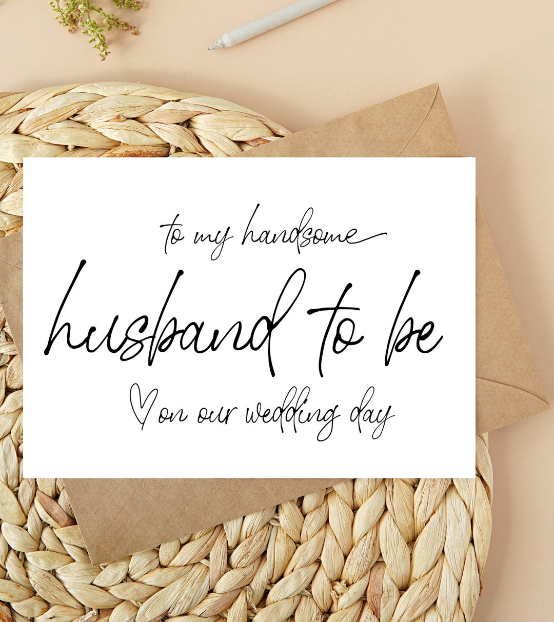 To My Groom Wedding Card, From Bride to Groom Card, Husband to Be on ...