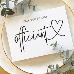 Will You Be Our Officiant, Wedding Officiant Request Card, Will You ...