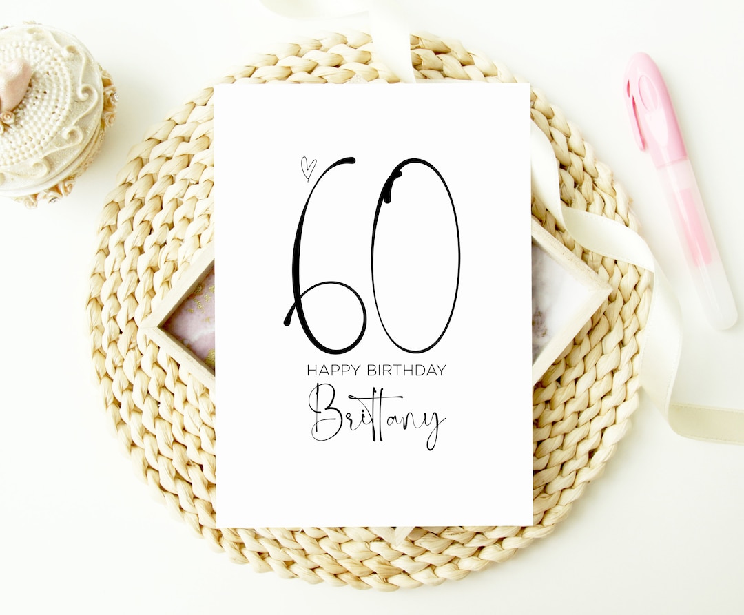 Personalized 60th Birthday Card, Parents Sixtieth Bday, for Him Her ...