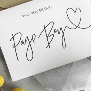 Will You Be Our Page Boy Card, Page Boy Gift, Wedding Party Gift ...