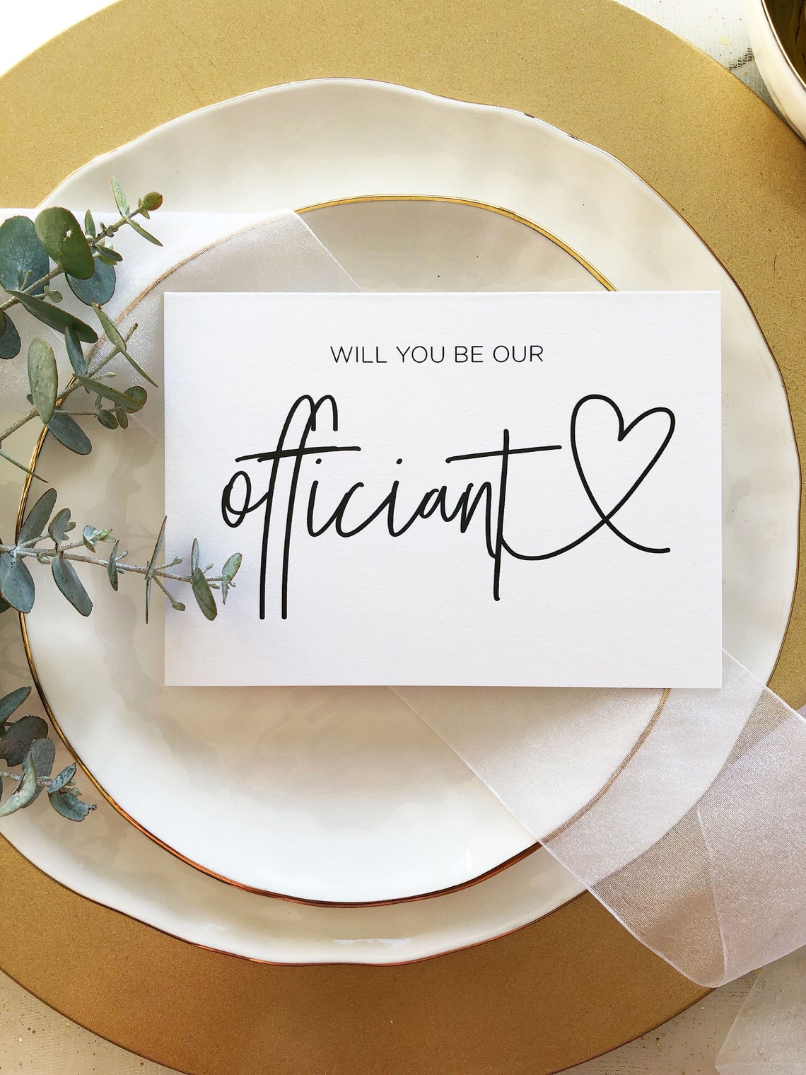 Will You Be Our Officiant Wedding Officiant Request Card | Etsy