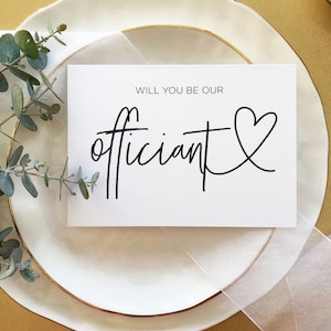 Will You Be Our Officiant, Wedding Officiant Request Card, Will You ...
