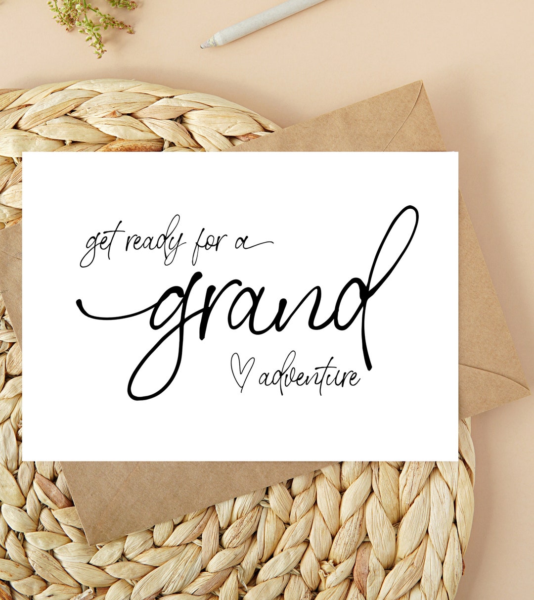 Cute Pregnancy Announcement Card for Parents, Pregnancy Reveal Cards ...