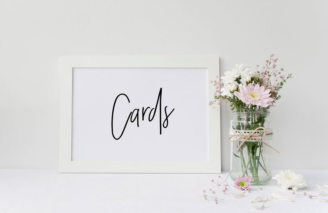 Cards Wedding Sign, Printable Cards Sign, Wedding Signage, Wedding ...