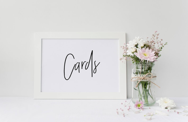 Cards Wedding Sign, Printable Cards Sign, Wedding Signage, Wedding ...