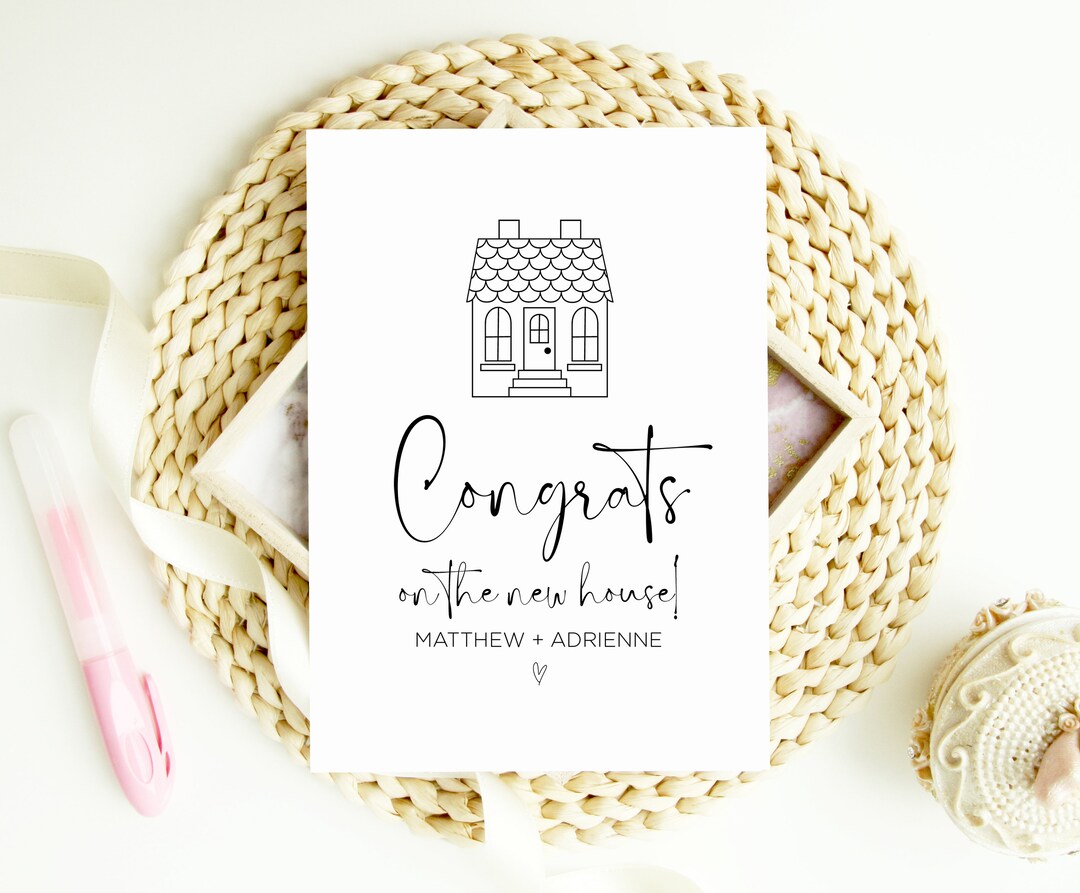 Congrats You're Home Owners Card, House Warming Gift, New Home Gift ...