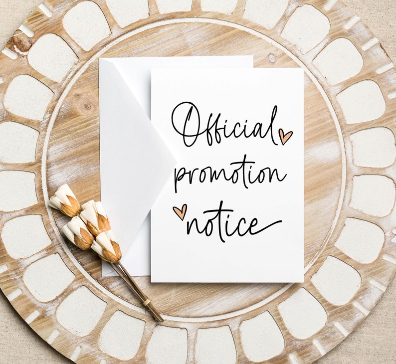 Pregnancy Reveal Card for Family & Friends, Official Promotion Notice ...
