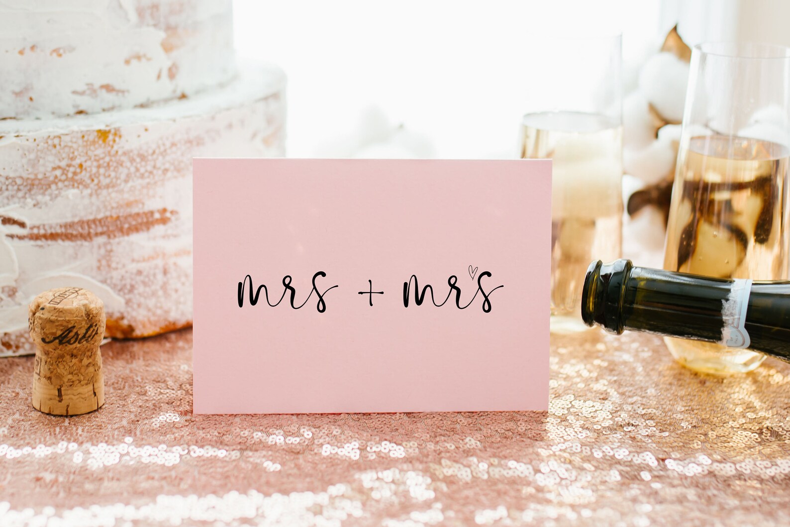 Mrs and Mrs Wedding Day Card, Gay Wedding Gift, for Friends, Wedding ...