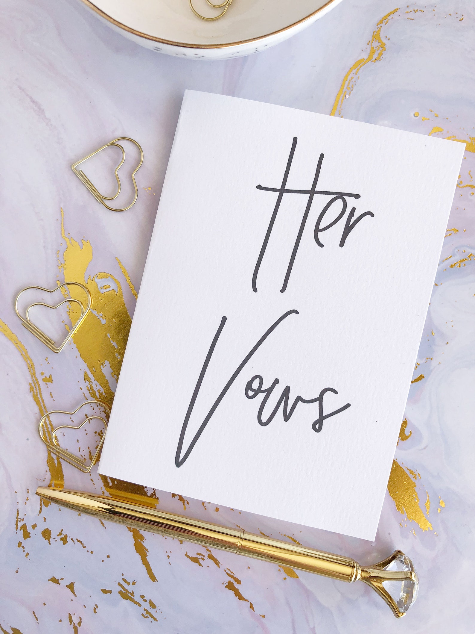 Wedding Vow Keepsake, Cards for Bride and Groom, His and Her Wedding ...