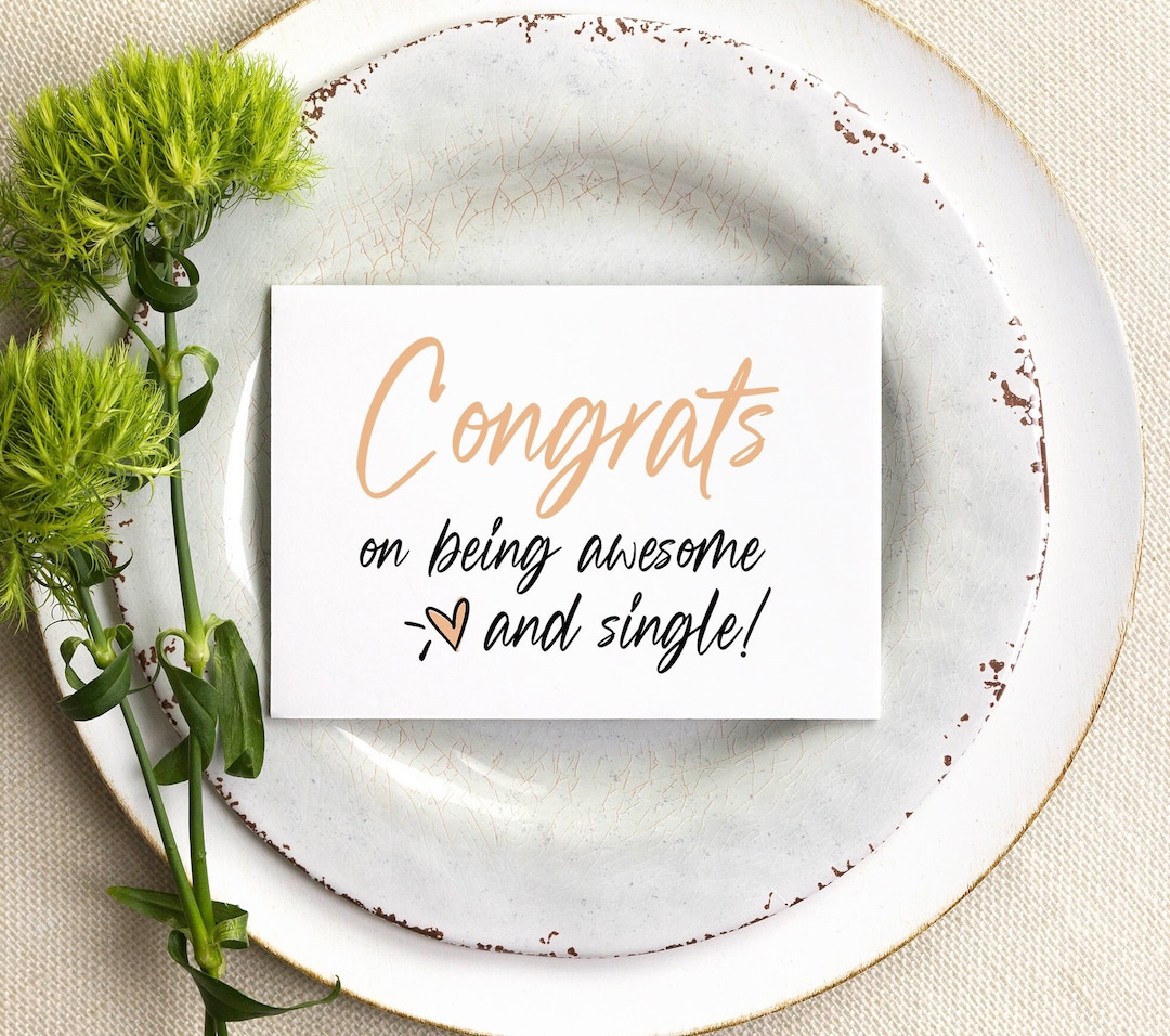 Divorce Congratulations Card for Friend, Newly Single Celebration Card ...