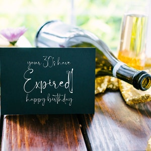 40th Birthday Card, Your 30s Have Expired, Fortieth Bday, for Girl Boy ...