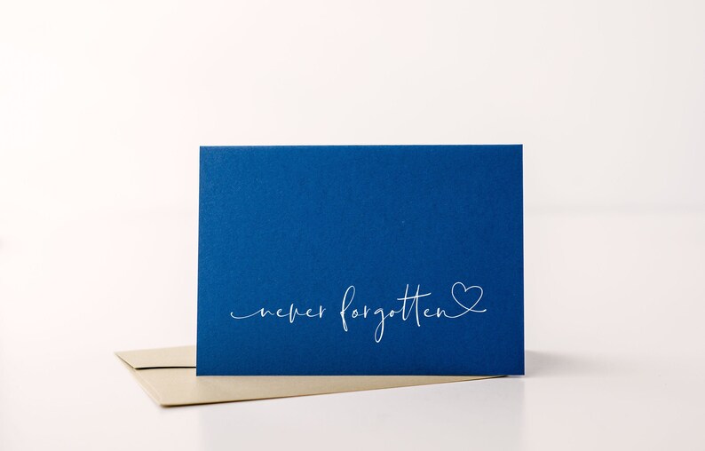 Blue Sympathy Greeting Card Bereavement Condolence Never - Etsy