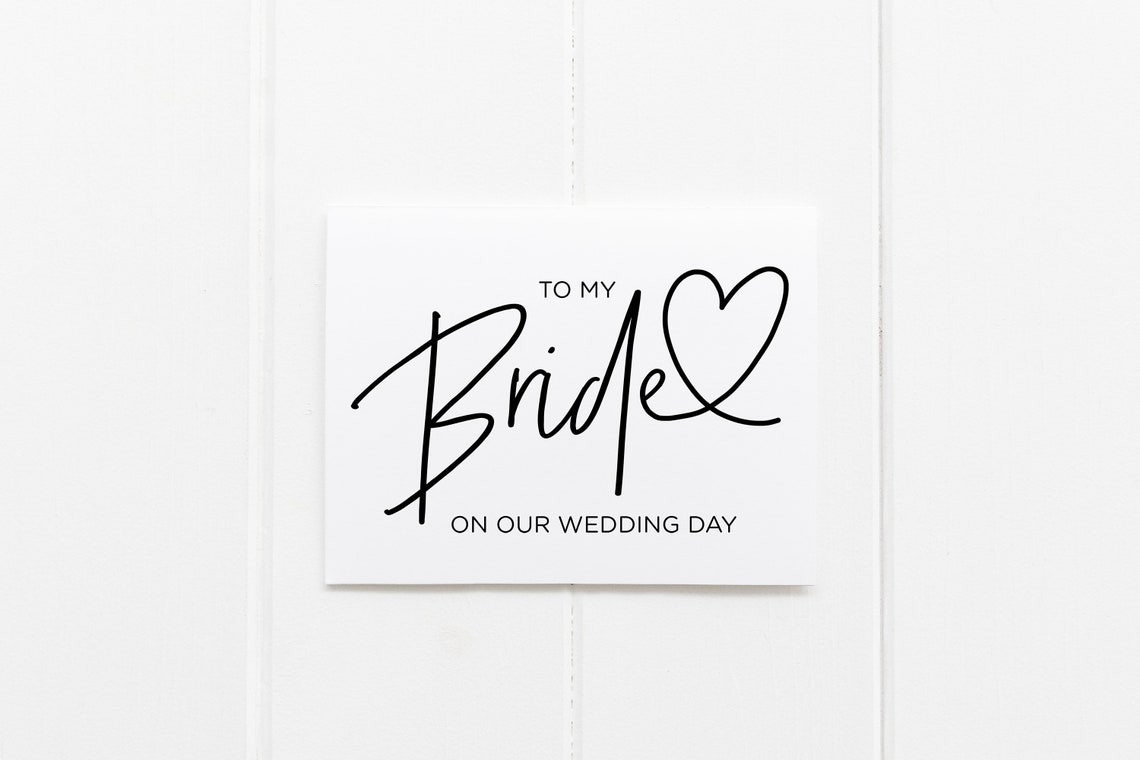 To My Bride Card, Bride Card From Bride to Groom Gift, Bride Gift From ...