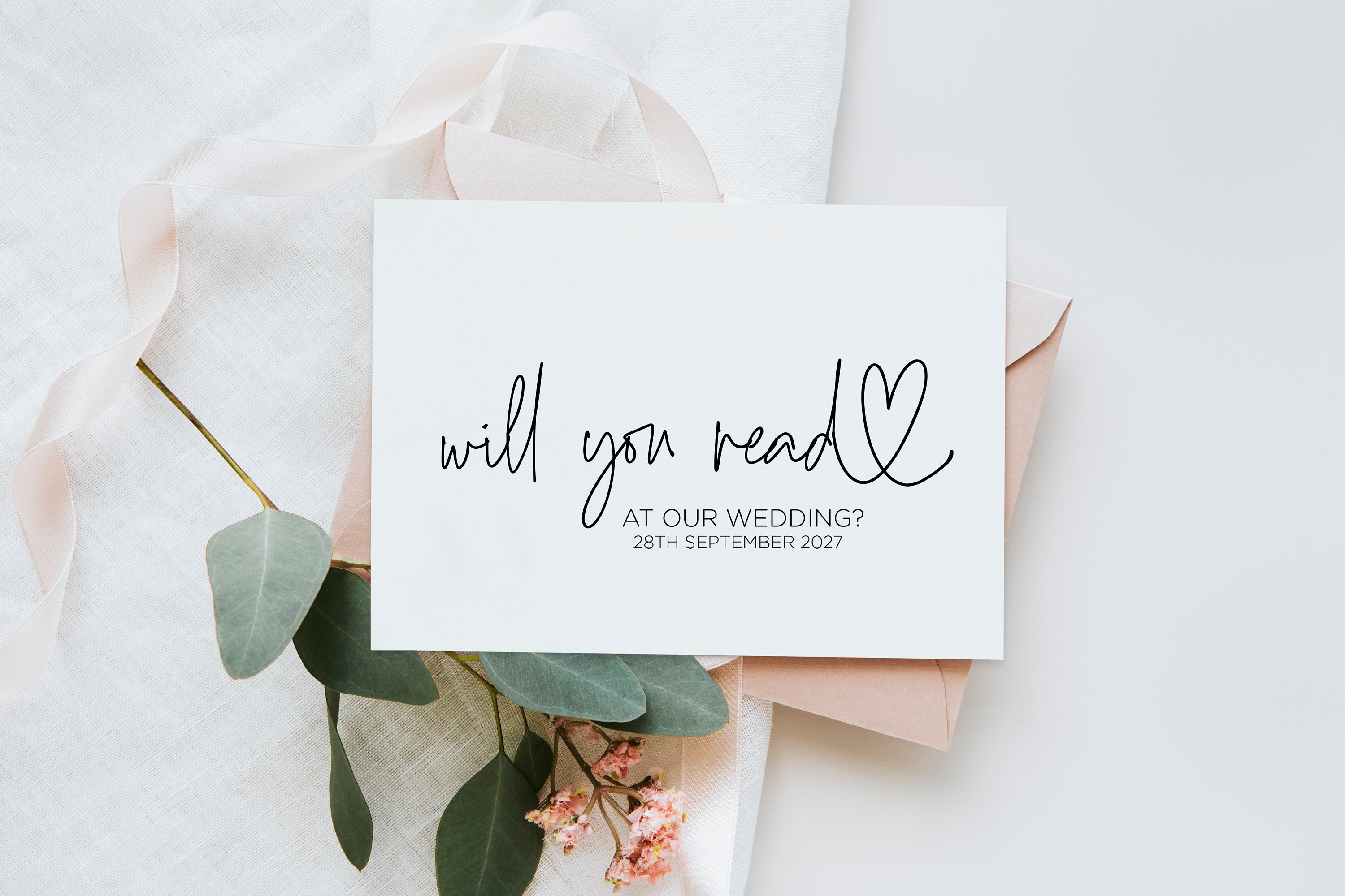 Will You Read at Our Wedding Card Wedding Reader Gift - Etsy UK